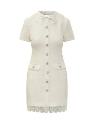 SELF-PORTRAIT Mini Dress - Cream