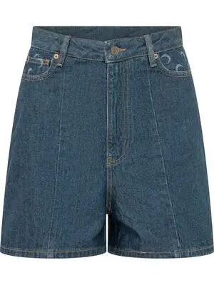 MARINE SERRE Denim Shorts - Midnight Blue