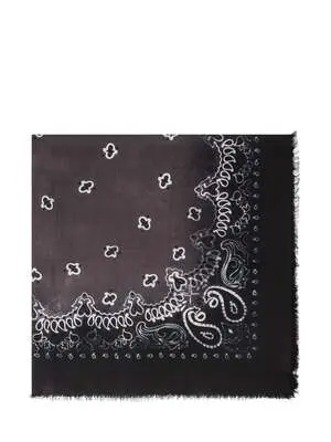 Destin Jil Hand Quadra 140 Wool Scarf - Black/mud
