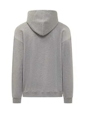 MARCELO BURLON COUNTY OF MILAN Bandana Hoodie Sweatshirt - Grey Melange