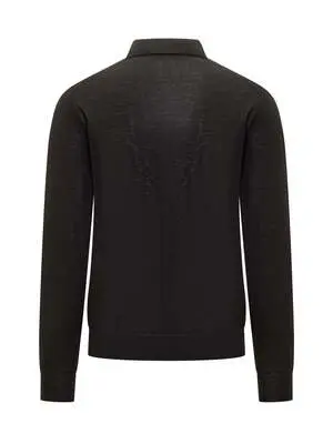 FILIPPO DE LAURENTIIS Luxury Wool Polo For The Modern Wardrobe - Nero