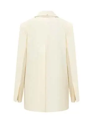 Sportmax Tailored Fit Jacket With Reverse Pockets - Burro