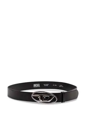 DIESEL® Stylish Belt With Oval Metal Buckle - Nero