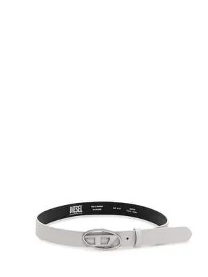 DIESEL® Belt With Oval Metallic Buckle - Bianco