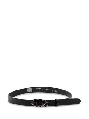 DIESEL® Slim Oval Buckle Belt - Nero