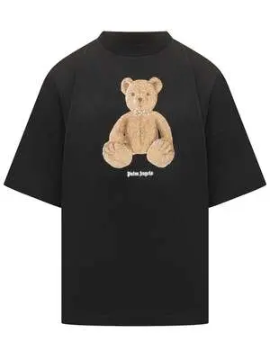 Palm Angels Graphic T-shirt With Iconic Print - Black Brown
