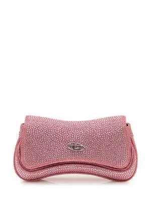 DIESEL® Crushed Texture Shoulder Bag - Rosa