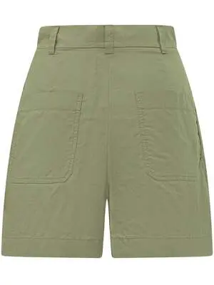 Max Mara High-waist Cotton Shorts With Utility Pockets