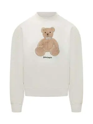 Palm Angels Graphic Print Sweatshirt - Off White Brown