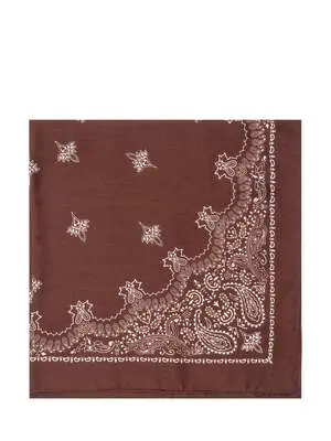 Destin 90x90 Wool Bandana Scarf - Brown