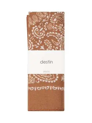 Destin Judy Silk Bandana Scarf 90x90 - Vicuna
