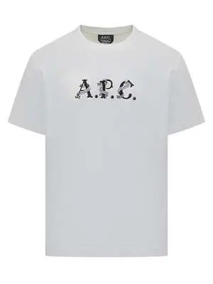 A.p.c. Bianca T-shirt With Creative Logo Stamp Print