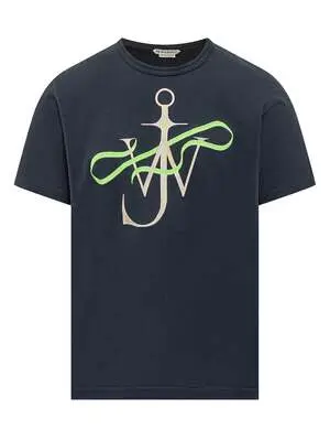 JW Anderson Ribbon Detail T-shirt - Navy