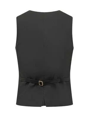 Max Mara Linen Button Detail Gilet