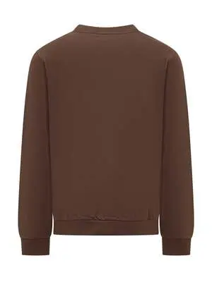 A.p.c. Organic Cotton Logo Sweatshirt - Ecru Brown