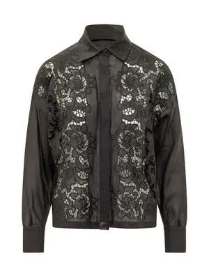 Max Mara Embroidered Shirt - Nero