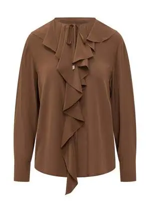 Max Mara Ruffled Shirt - Cioccolato
