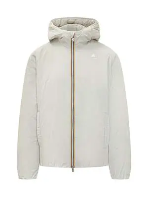 K-WAY Lightweight Hooded Zip-front Jacket - Beige Lt