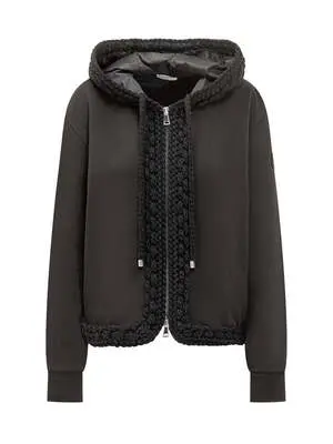Moncler Stylish Hooded Knit T-shirt With Intricate Design