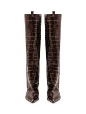 Attico Chic 65mm Stiletto Boot - Dark Brown
