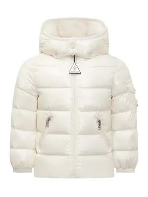 Moncler Stylish Down Jacket Badand Mini - Bianco
