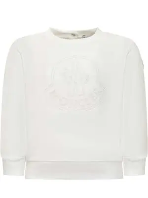 Moncler Cotton Blend Sweatshirt - Bianco