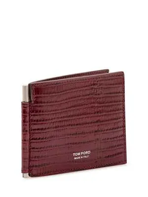 TOM FORD Mini Cardholder With Clip - Ruby Red