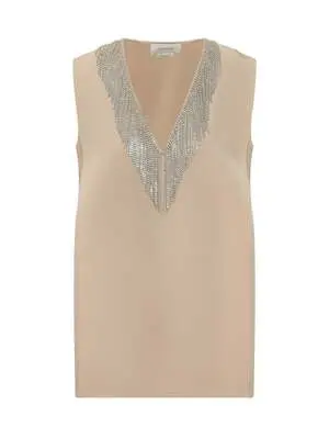 Sportmax Spxfaglia Stretch Top - Beige