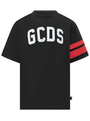 Gcds Statement T-shirt With Artistic Front Design - Black/red