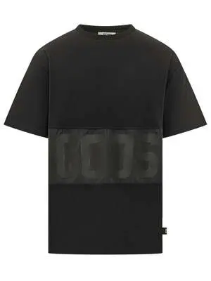 Gcds Band Logo Loose Fit Tee - Black/black