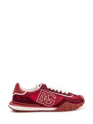 Dolce & Gabbana Veal Leather Sneakers - Vino/bianco