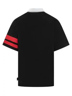 Gcds Polo Shirt With Front Logo - Black/red