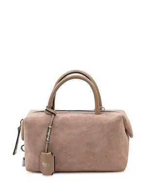 Max Mara Suede Calf Leather Holdall Bag - Clay