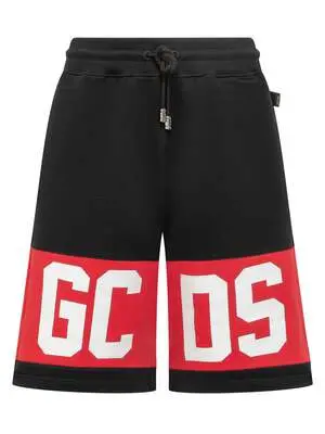 Gcds Logo Bermuda Shorts - Black/red