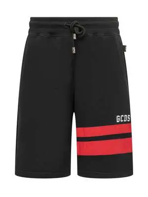 Gcds Bermuda Shorts With Graphic Print - Black/red