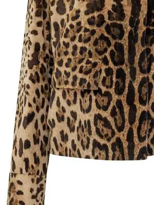 Max Mara Studded Cotton Leopard Jacket