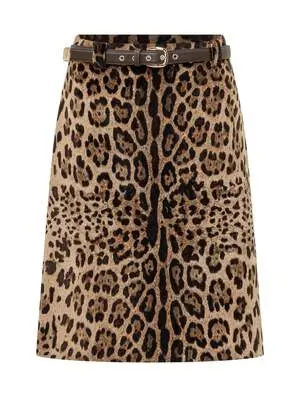 Max Mara Leopard Print Skirt