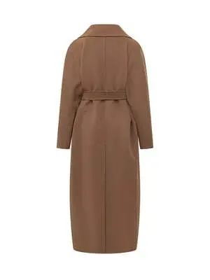 MAX MARA`S Penelope Wool Overcoat - Dark Camel