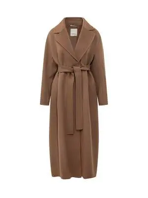 MAX MARA`S Max Mara's Penelope Wool Overcoat - Dark Camel