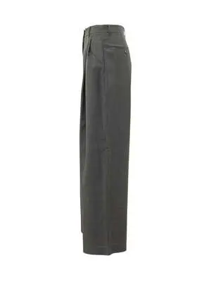 MAX MARA`S Smmtaro Wool Trousers - Carbone