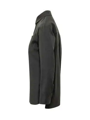 MAX MARA`S Max Mara-style Virgin Wool Jacket - Carbone