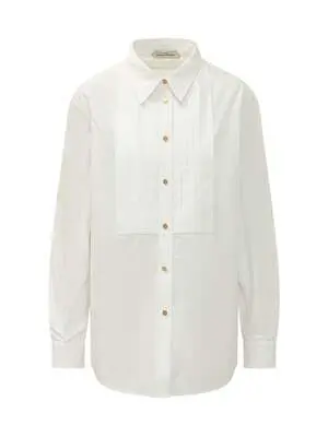 Alberta Ferretti 100% Cotton Button-front Blouse