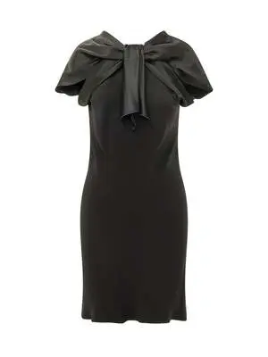 Alberta Ferretti Abstract Print Sheath Dress With V-neck