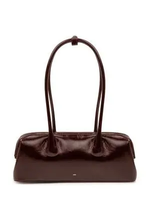 OSOI Wide Leather Shoulder Bag - Dark Plum