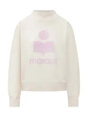 MARANT ETOILE Mini Sweatshirt T-shirt - Ecru/pink