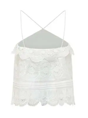 MARANT ETOILE Sleeveless Print Top With Subtle Detailing
