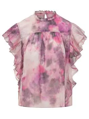 MARANT ETOILE Mini Top With Ruffled Sleeves