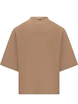 MORDECAI Mini T-shirt With Neck Cord - Khaki