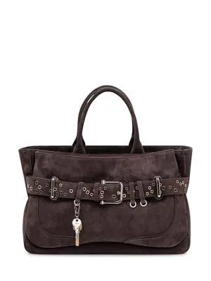 OSOI Tote Handbag With Belt And Eyelet Detail