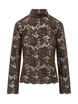 LE SULLY STUDIO LE SULLY STUDIO Lace Detail Shirt Moro